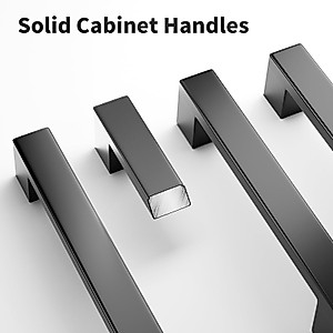 Cobbe 10 Pack Matte Black 5 Inch Kitchen Square Cabinet Handles Cabinet Pulls Kitchen Cabinet Hardware Cupboard Drawer Handles Dresser Pulls