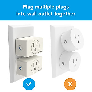 belinkon Ultra Mini WiFi Smart Plug with Energy Monitoring - Compatible with Alexa, Google Home, Smart Life App - FCC/Rohs Listed and No Hub Required - 15A Wi-Fi Outlet for Smart Home (4 Pack)