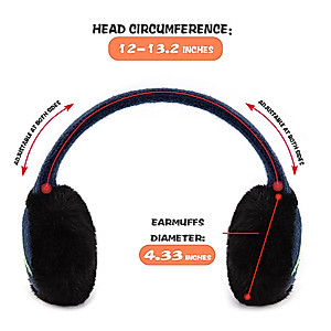 XIAOHAWANG Kids Boy Warm Earmuffs for Children Girl Winter Ear Muffs Cold Weather Ear Warmer(C-Black Yellow)