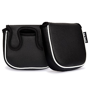 BIG TEETH Golf Square Mallet Putter Cover Headcover fit Center Shaft and Heel Shaft Putters Both Putter Cover Mallet Magnetic Cover Golf Club Protector for Scotty Cameron Odyssey Waterproof