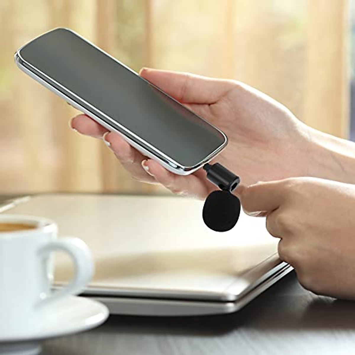 KOMBIUDA Recording Microphone smartphone microphone straight head microphone Singing Mic Podcast Microphone Home Microphone small mic Laptop Microphone sponge household online class