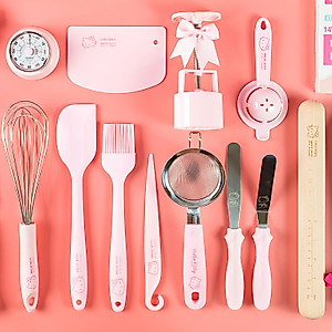 CHEFMADE Hello Kitty Mechanical Visual Timer, 2.8-Inch 60 Minutes 1 Hour with Alarm Sound Magnetic Backing Countdown Timer for Baking Cooking Steaming Manual Timer