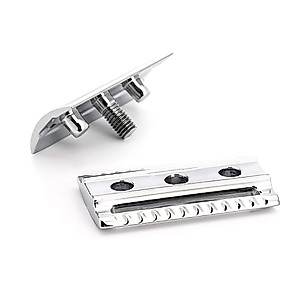 MÜHLE Chrome Silvertip Badger Safety Razor (Closed Comb) Shaving Set - Perfect for Every Day Use, Barbershop Quality Close Smooth Shave