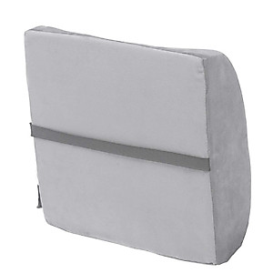 Drive Medical Comfort Touch Heated Lumbar Support Cushion, Gray