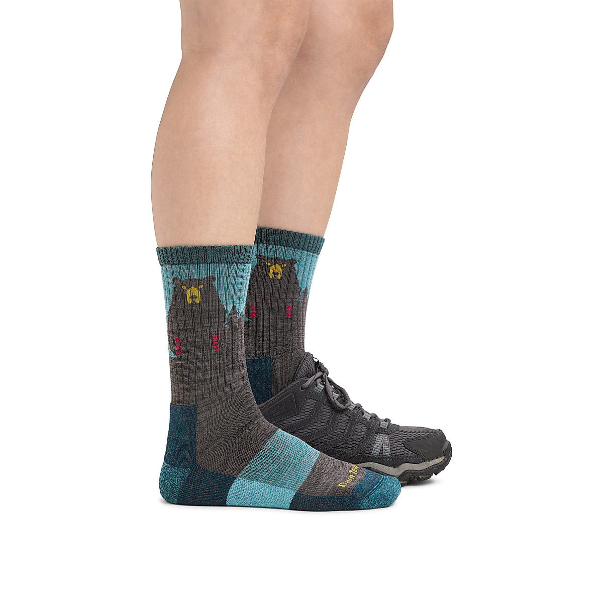 Darn Tough Women's Bear Town Micro Crew Lightweight with Cushion Sock (Style 1970) - Aqua, Large