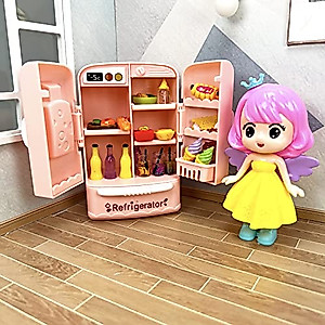 200pcs Miniature Landscape Food Drinks Bottle Mini Toys Doll House Kitchen Play Resin Dollhouse Accessories for Adults Teenagers Cooking Game Hamburger Ice Cream Cake Bread Tableware Party