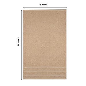 Textila Cotton Hand Towels - Pack of 3 - Beige Color - 16x27 Inches - Soft and Absorbent Towels for Bathroom, Kitchen, and Gym.
