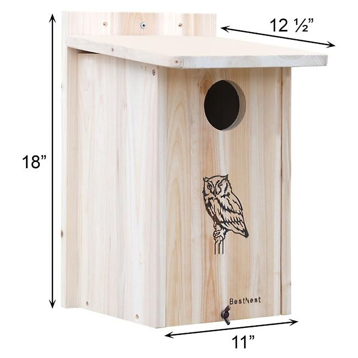 BestNest Premium Screech Owl/Kestrel House
