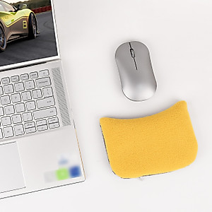 Large Mouse Wrist Rest Bean Bag, Ergonomic Mouse Support Pad Filled Ergo Beads for Computer, Laptop, PC Gaming, Yellow