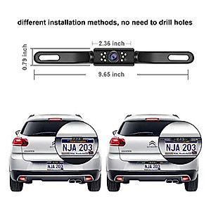 Backup Camera System Kit,4.3" Monitor IP68 Waterproof Car Camera Night Vision HD Back Up Camera for Car/SUV/Taxi/Mini Pickup