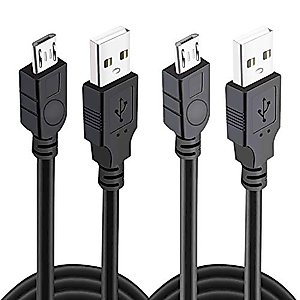Xahpower 2 Pack 10Ft Controller Charging Cable for PS4, Play and Charge Micro USB Charger High Speed Data Sync Cord for Sony Playstation 4 PS4 Slim/Pro Controller, Xbox One S/X Controller, Android