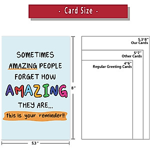 Ziwenhu Funny Amazing People Remind Card, Thank You Card for Teacher Doctor Nurse, Appreciate Card for Coworker, Proud of You Card for Him Her,Congrats Card for Friend