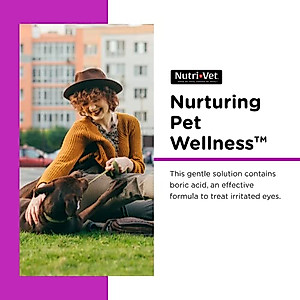 Nutri-Vet Eye Rinse for Dogs - Gentle Formula to Soothe Irritated Eyes and Prevent Tear Stains - 4 oz