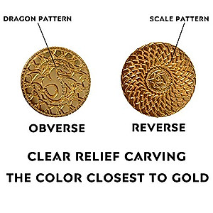 50 DND Fantasy Metal Gold Coins & Leather Pouch for Dungeons & Dragons Novelty Tabletop RPG Board Games Tokens Treasure Coins for Party Tablelap Games Accessories Addons Medieval Game Retro Props