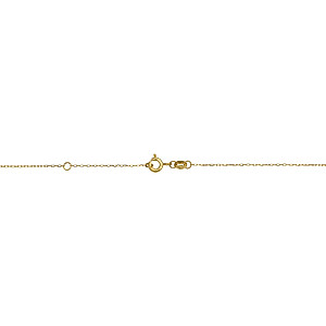 Kooljewelry 14k Yellow Gold Black Spinel Rosary Adjustable Length Necklace (adjusts to 17 or 18 inch)