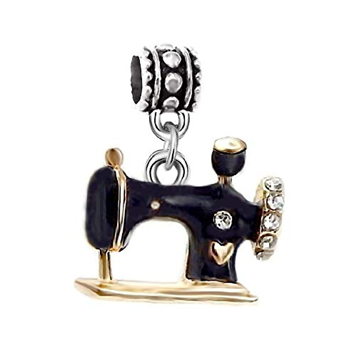 LaBenie Dangle Black Sewing Machine Charm
