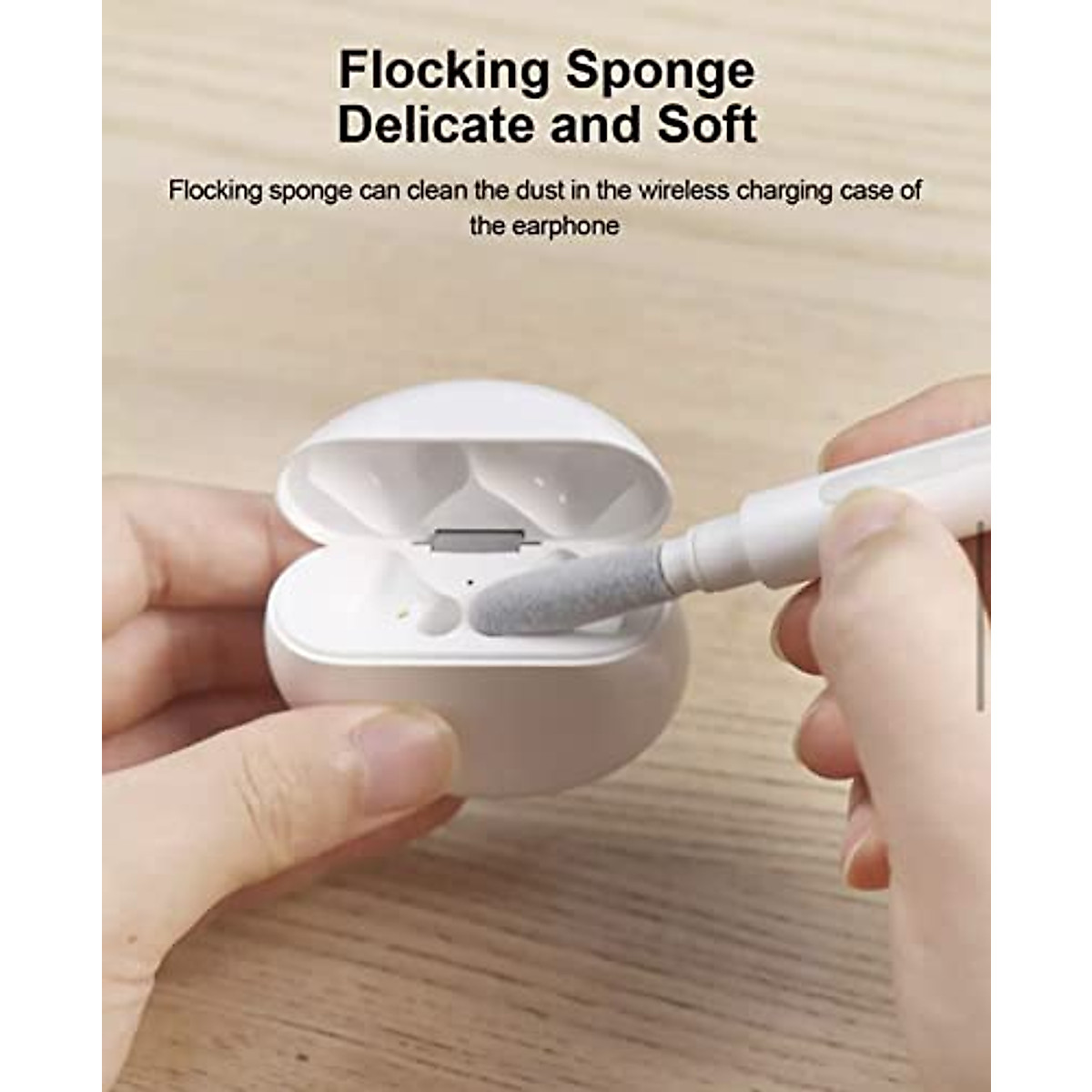 Headphone and Charging Port Cleaning Pen 3-in-1 Tool for Ear Buds Air Pods Bluetooth Earphones Cleans Ear Wax, Dirt, Dust and More