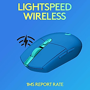 Logitech G305 Lightspeed Wireless Gaming Mouse - Blue (Renewed)