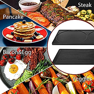 Raclette Grill, Techwood Electric Table Indoor Grill Korean BBQ Grill, Removable 2-in-1 Non-Stick Grill Plate, 1500W Fast Heating with 8 Cheese Melt Pans, Ideal for Parties and Family Fun (Blue)