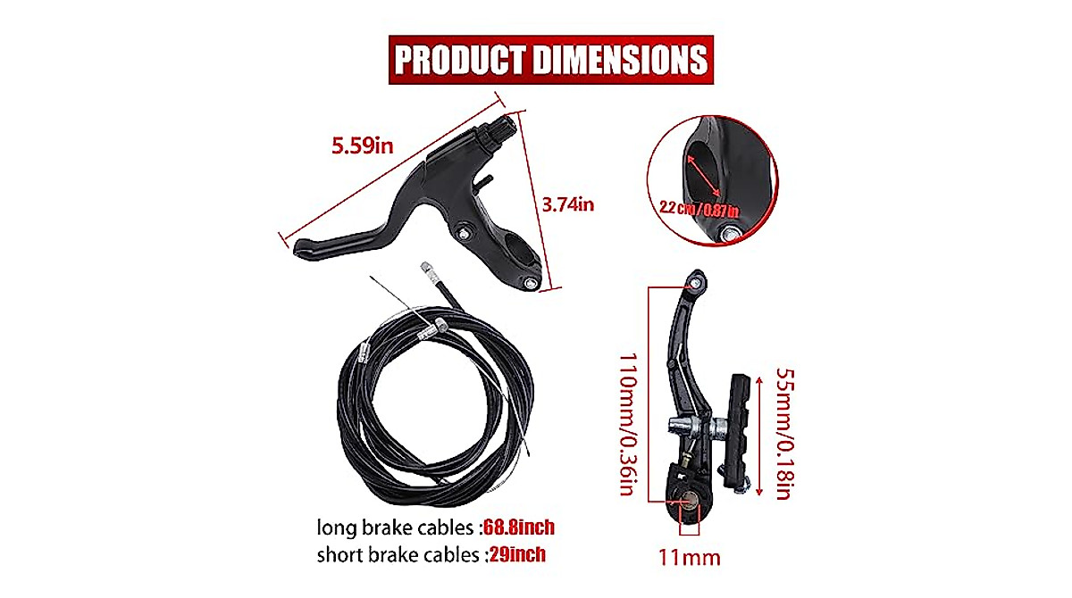 Stylemafia Complete V Bike Brake Set - Reliable & Easy Install