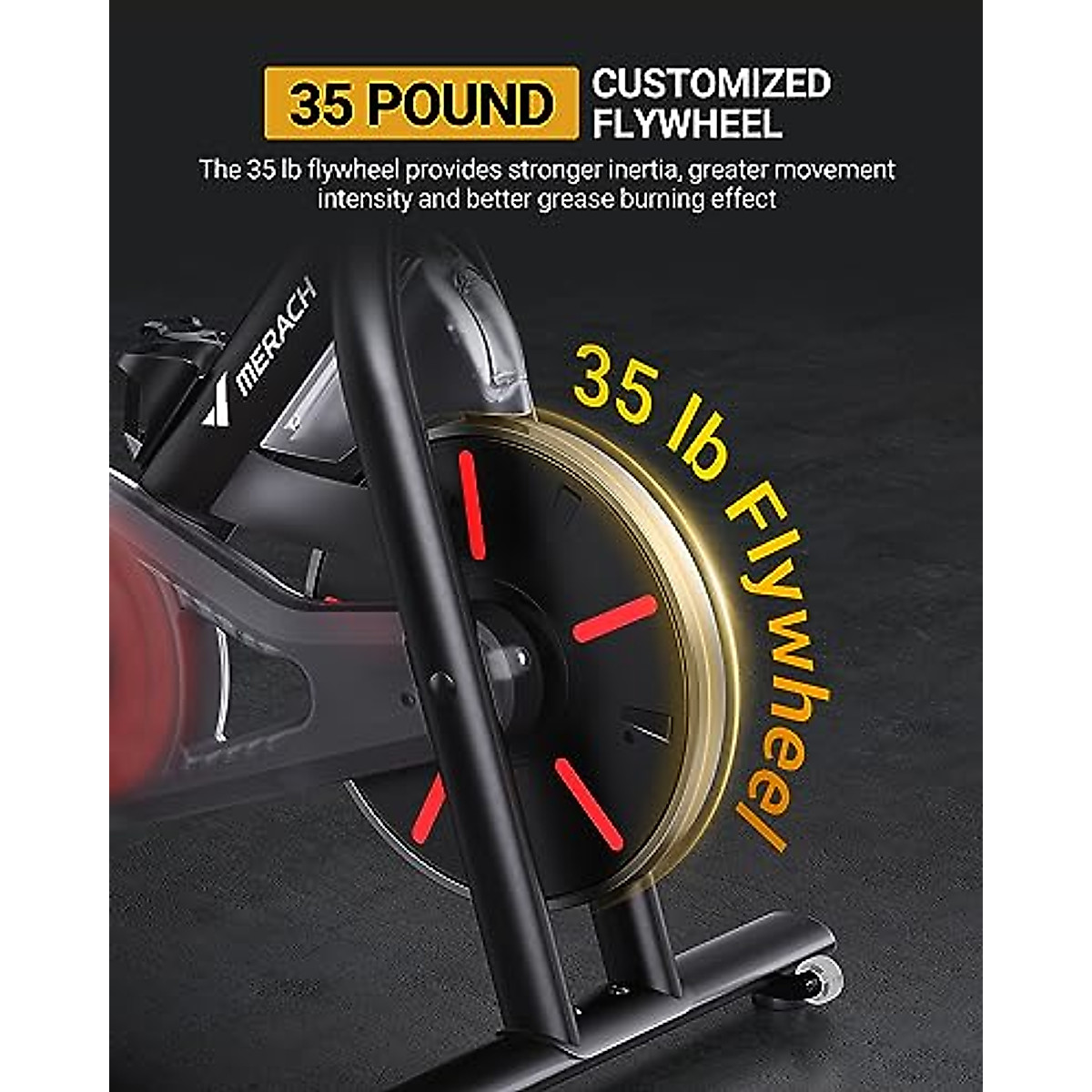 MERACH Exercise Bike, Bluetooth Stationary Bike for Home with Exclusive APP, Indoor Cycling Bike with Magnetic Resistance, 330lbs Weight Capacity, iPad Holder