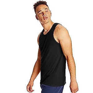 Hanes Men's X-Temp Tank Top 2 Pack, Black, Large