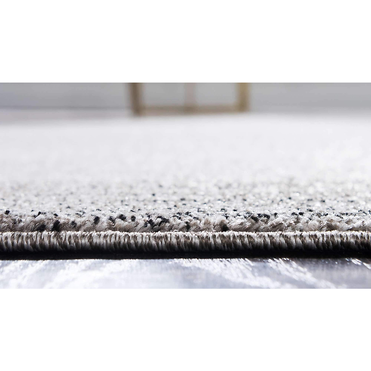 Unique Loom Del Mar Collection Area Rug - Abigail (9' x 12' Rectangle, Light Gray/ Black)