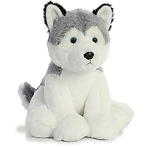 Aurora® Cuddly Husky Stuffed Animal - Cozy Comfort - Endless Snuggles - Gray 14 Inches