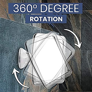 MIRRORVANA Fogless Shower Mirror for Shaving with Upgraded Suction, Anti Fog Shatterproof Surface and 360° Swivel, 6.3" x 6.3" (Chrome)