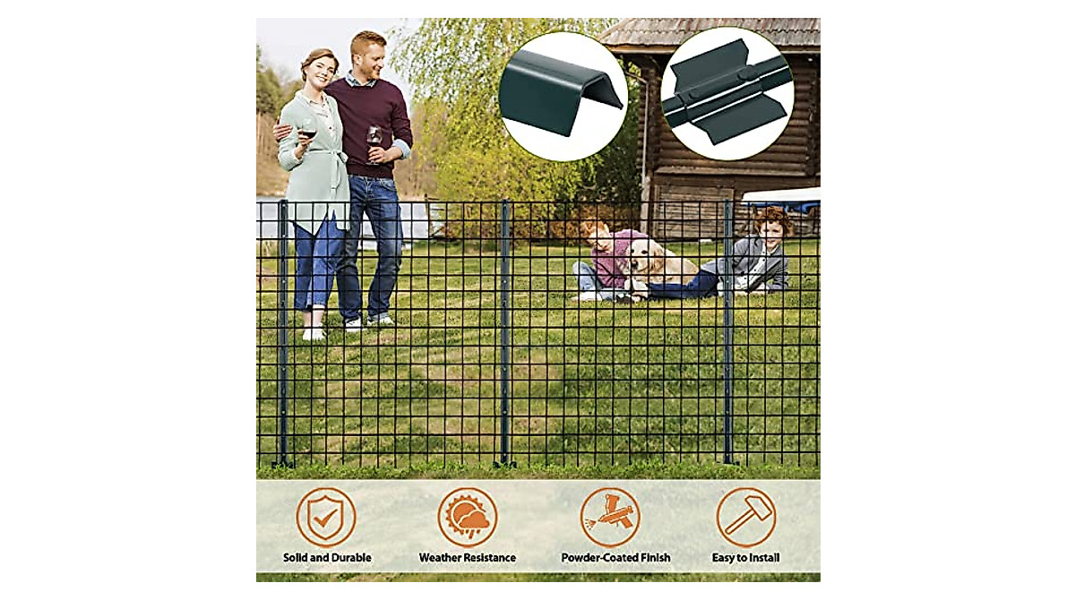 Toriexon Heavy Duty Metal Fence Posts - 4ft U-Post for Garden