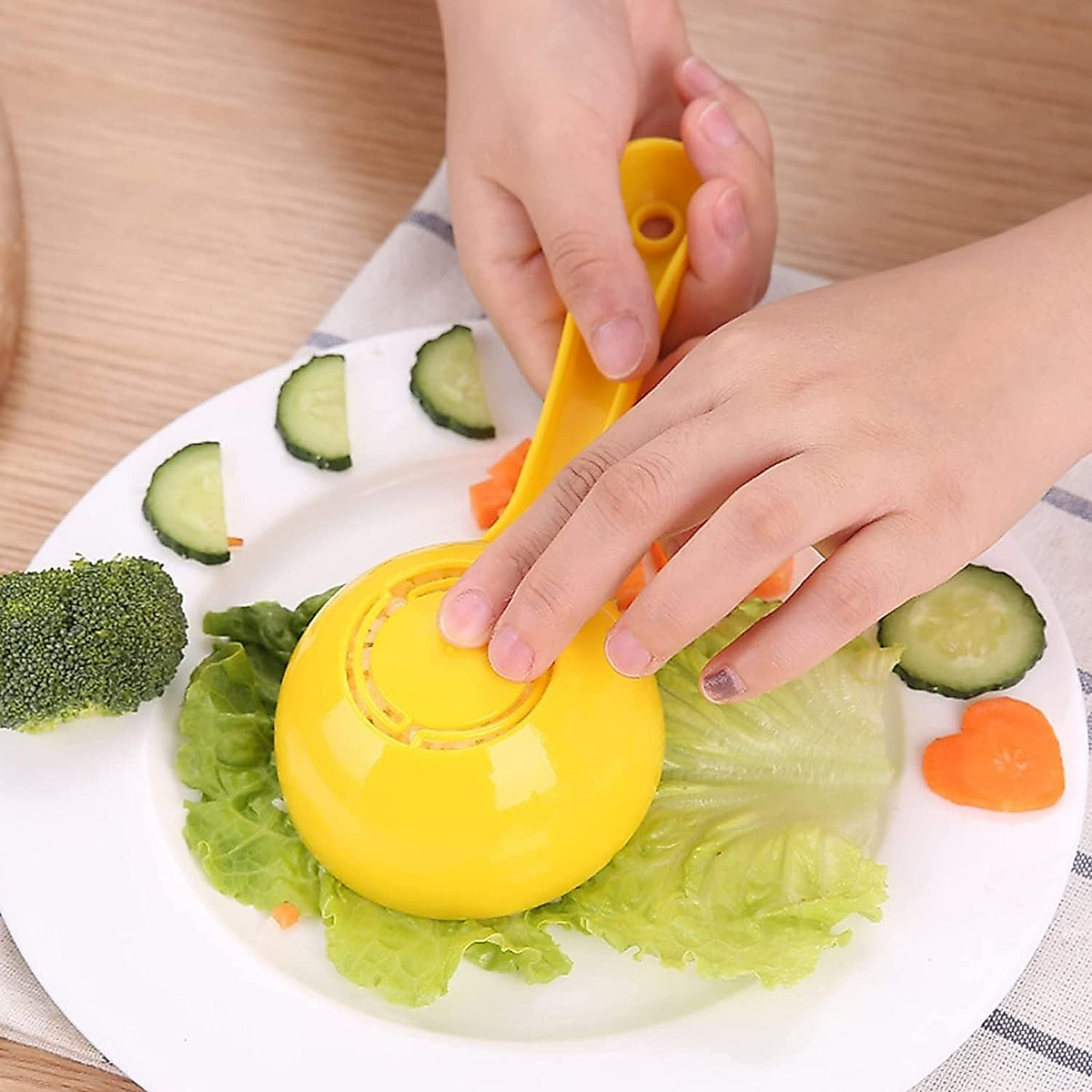 Yellow Rice Paddle Scoop Mold For Rice Ball Making, Non-stick Sushi Mold Rice Ball Scooper Rice Spatula Kitchen Gadge for Home Kitchen Restaurant Serving Spoon for Rice Making Home and Kitchen