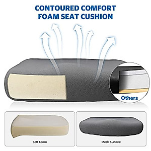 Leteuke Office Chair, Ergonomic Office Chair with Padded Lumbar Support and 90° Flip-up Armrests, High Back Mesh Home Office Chair, 125° Reclining Computer Desk Chair (White+Gray)