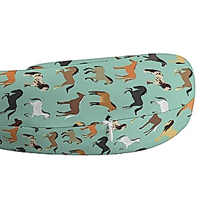 Meaudiwes U Shaped Pillow for Neck Support, Animal Print Horse Breathable Travel Neck Pillow, Lightweight Neck Pillow for Travel, Airplane, Office