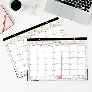 Desk Calendar 2025 - Monthly 2025 Desk Calendar, 12'' x 16.8", JAN 2025 - DEC 2025, 18 Monthly Wall Calendar, Large Ruled Blocks, Perfect for Planning and Organizing Your Home or Office