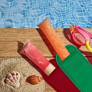 Dohia Reusable Popsicle Holders Ice Popsicles Bags Ice Pop Sleeves Antifreezing Sleeves D1-2306-BGT