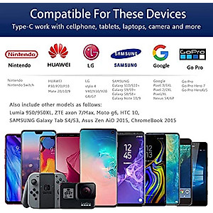 USB C Cable 15ft, Extra Long USB Type C Fast Charging Cable Durable Nylon Braided USB A to USB C Cable Compatible with Samsung S10/S9/S8/S7/S20/A10/A20/A50/A51/Note9/Note8, LG V50 V40 V20, Black