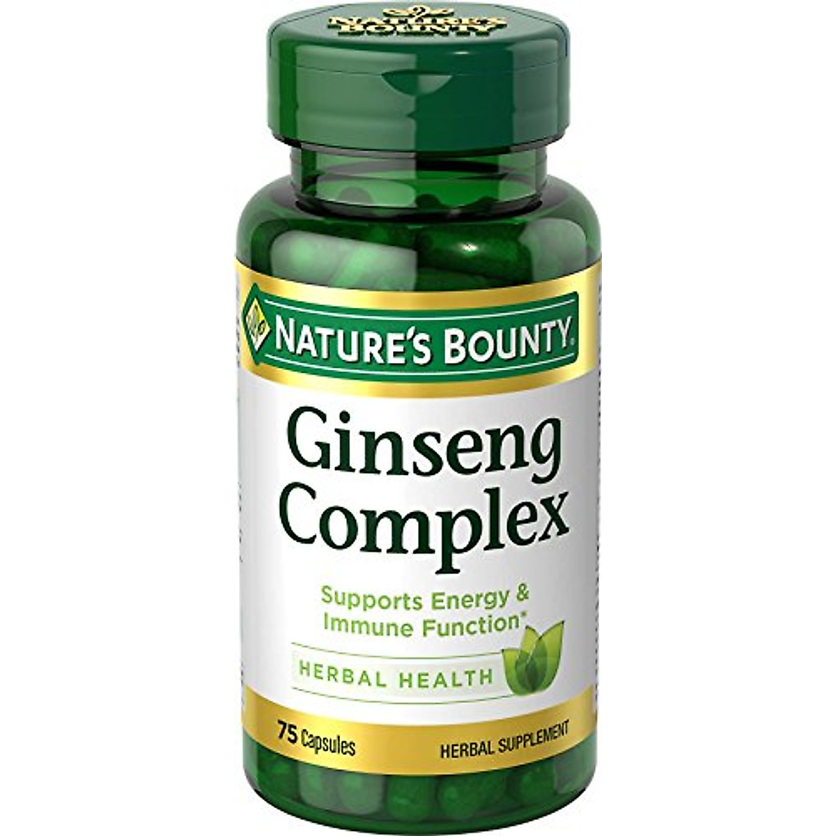 Ginseng by Nature's Bounty, Ginseng Complex Capsules Supports Vitality & Immune Function, 75 Capsules