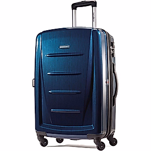 Samsonite Winfield 2 Hardside Expandable Luggage with Spinner Wheels, Deep Blue, Checked-Large 28-Inch