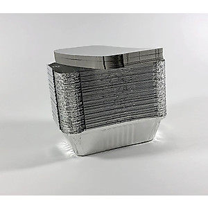 Aluminum Containers with Lids (50 Count)