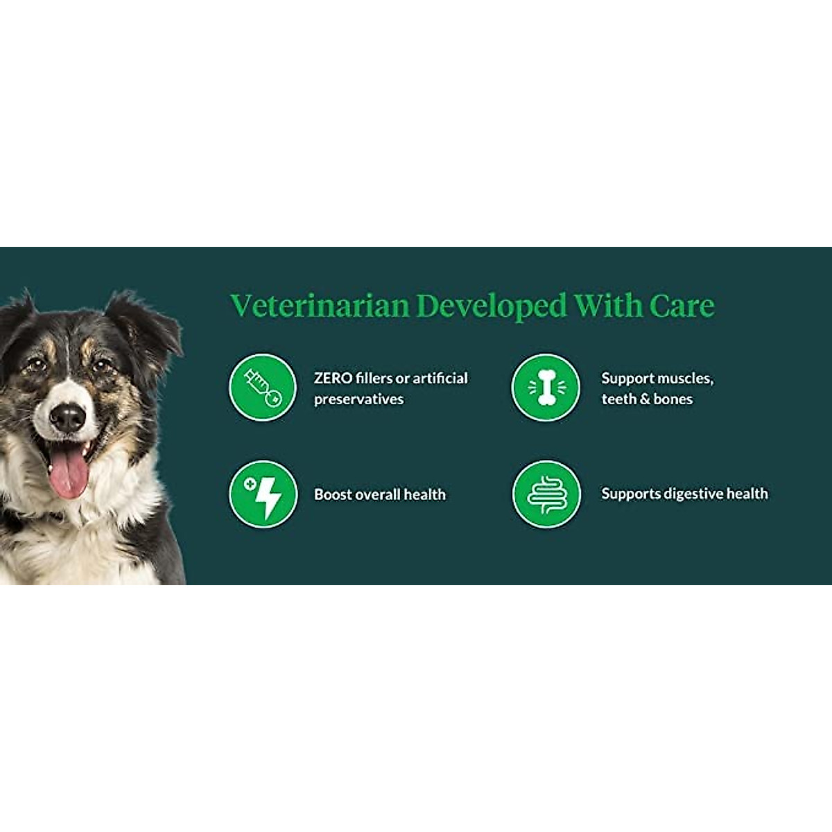 Ultimate Pet Nutrition Canine Boost, 33-in-1 Natural Grain Free Dog Food Booster Topper with Vitamins, Amino Acids, Probiotics, and Digestive Enzymes for Dog Health