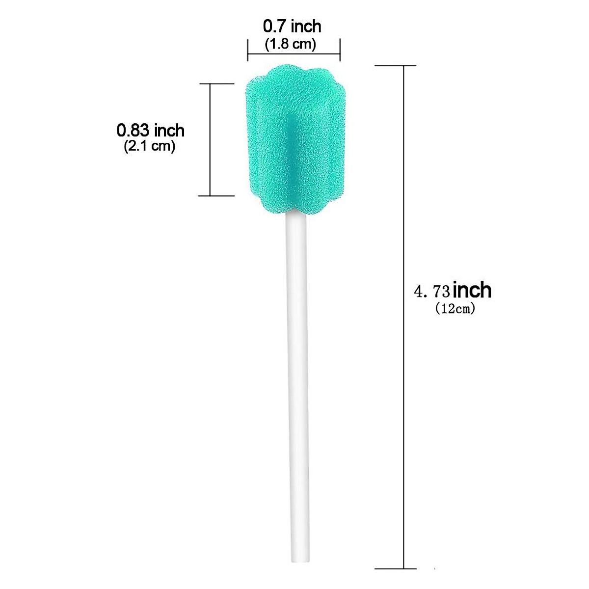 Wellgler's Sterile Sponge Mouth Swabs,Disposable Oral Swabs,Individually Wrapped (100pcs,sky blue)