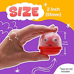 Capsule Vending Machine Translucent Acorn Capsules Empty 120 pcs 2 inch - Gumball Machine Capsules Bulk Party Favors Containers - Easter Basket Stuffers Gifts Pinata Stuffers DIY Craft Supplies