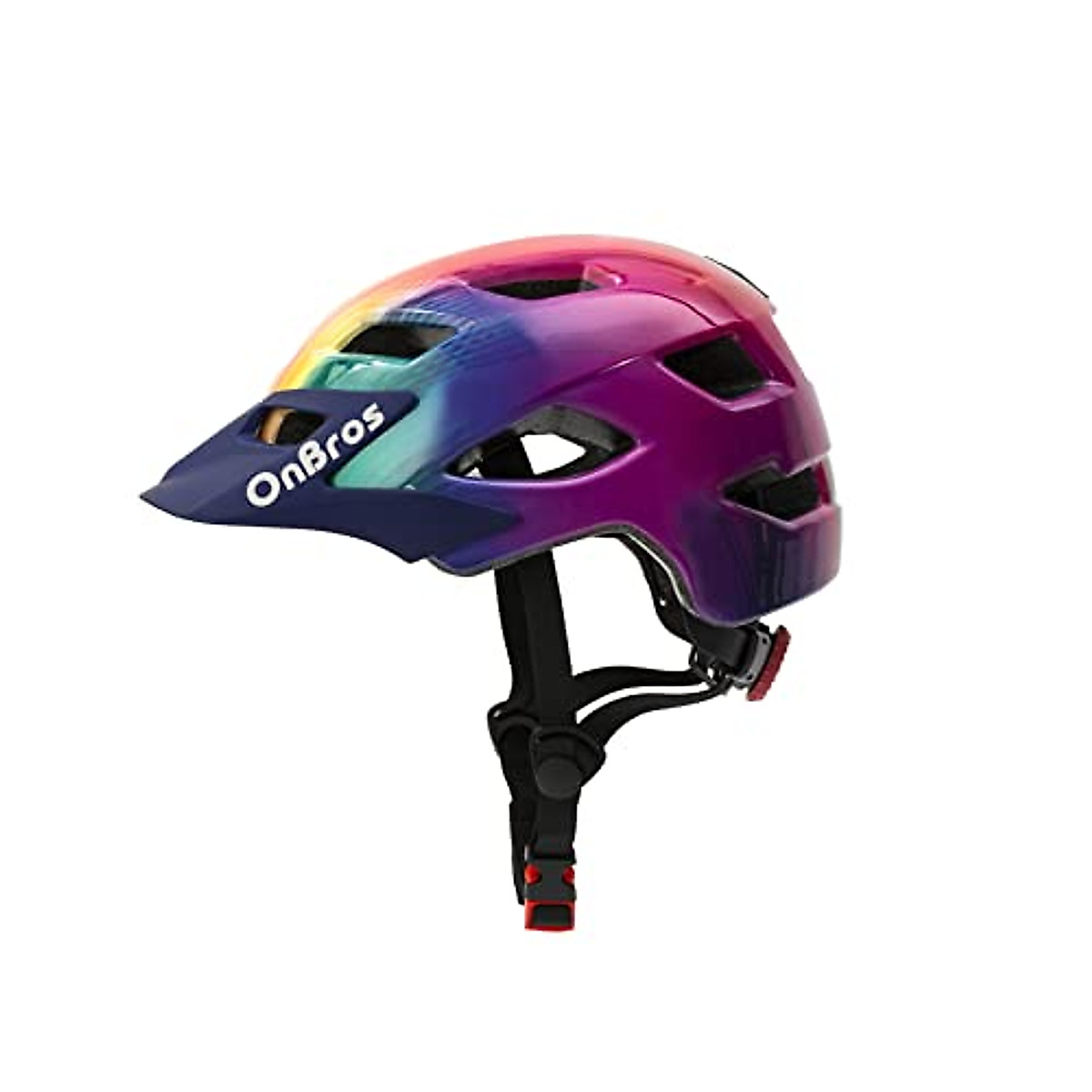 OnBros Kids Bike Helmet - Bike Helmet for 5-14 Boys or Girls with Visor, Children Bicycle Helmet for Skateboard Mountain Scooter Road Cycling, Lightweight and Adjustable 50-57CM