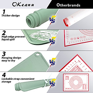 Silicone Baking Mat Extra Large Non-stick Baking Mat With High Edge, Food Grade Silicone Dough Rolling Mat For Making Cookies, Macarons, Multipurpose Mat, Countertop Mat, Placemat (20"X28")