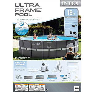 Intex 18ft X 52in Ultra Frame Pool Set with Sand Filter Pump