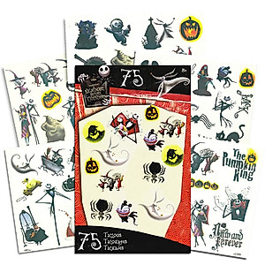 Nightmare Before Christmas School Supplies - 5 Pc Bundle Nightmare Before Christmas Backpack for Boys Girls with Temporary Tattoos, More