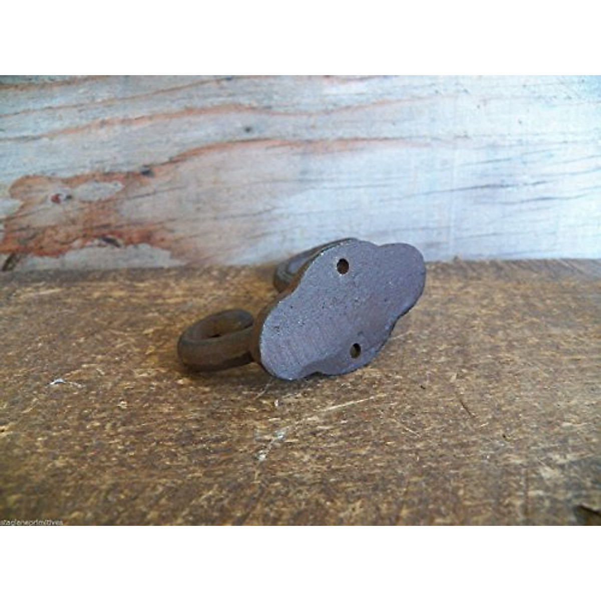 Coat Hat Hooks Cast Iron Lot Set of 6 Double Hook 3.5 Inch Antique Vintage Style