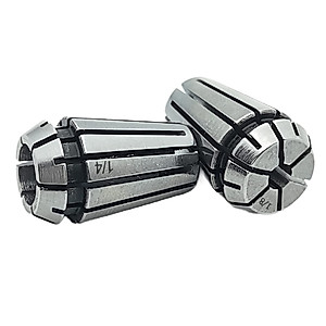 F.L.S Er11 Spring Collet Set, 1/8" and 1/4" ER11 Collet Chuck for CNC Engraving Machine & Milling Lathe Tool