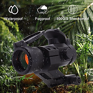 SHOTAC Red Dot Sight ST008,2 MOA dot size, Submersible to 10 feet (3 Meters) IPX8 Waterproof & Shockproof Over 15,000 Rounds of .223