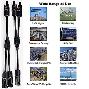 BAYM Metal Spanner 2 to 1 Solar Panel 3 to 1 Y Branch Cable Connector 4 to 1 Solar Wire Connector Y-Type Y3 Y4 Y5 Coupler Combiner (Y3 2pair+ Spanner 1pair)